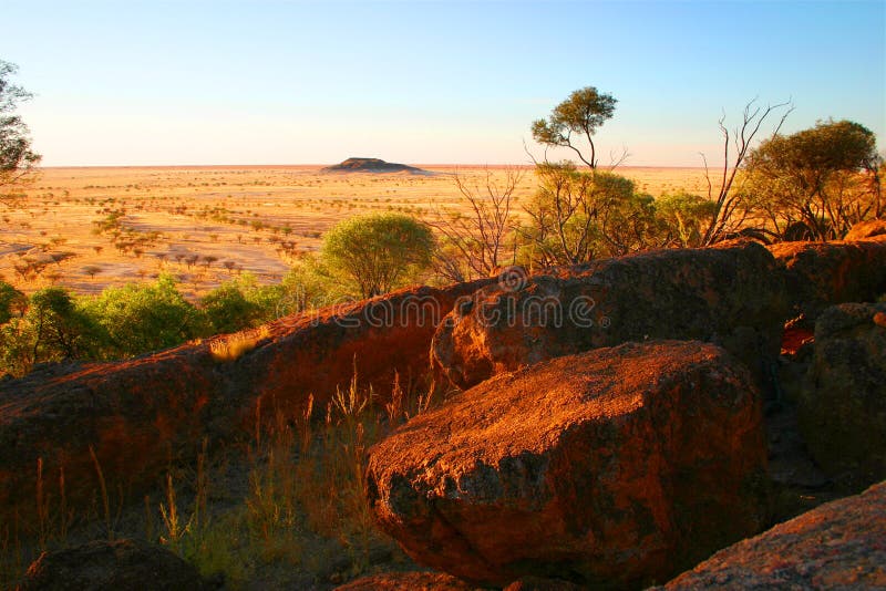 Desert sunset stock photo. Image of queensland, desert - 1375814