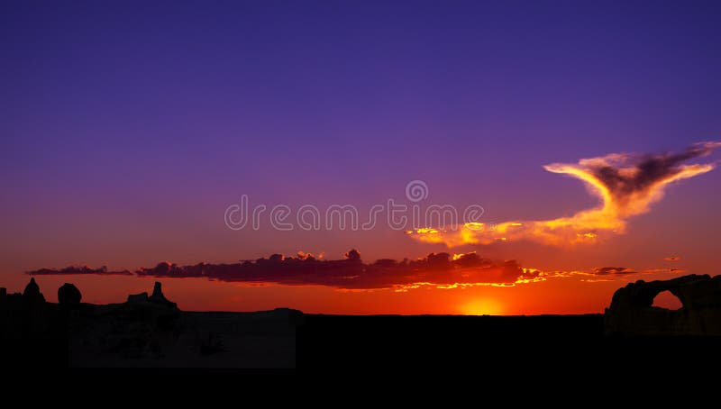 Desert Sunset at Arches National Park Stock Photo - Image of desert ...