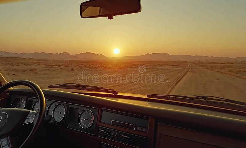 Desert Sunset Drive stock video. Video of journey, travel - 388689481
