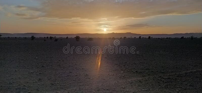 Desert and Sunset What a Great View Stock Image - Image of reflection ...