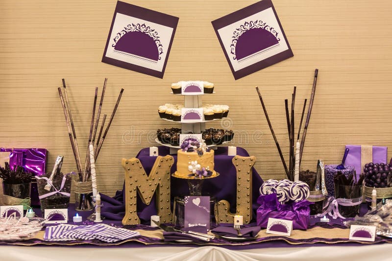 Desert Table at a Wedding Reception Stock Photo - Image of elegance ...