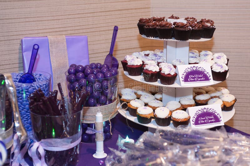 Desert Table at a Wedding Reception Stock Photo - Image of sand ...