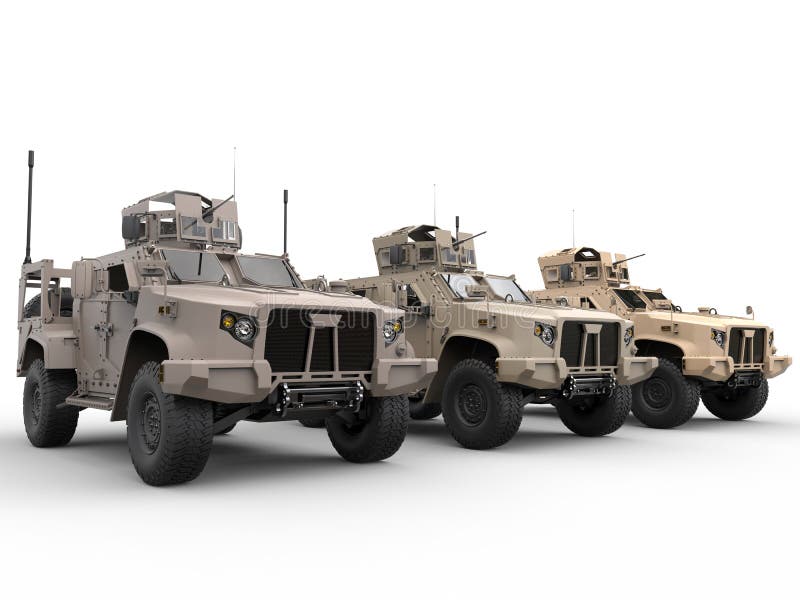 Light Armor Military Vehicle Stock Illustration - Illustration of road ...