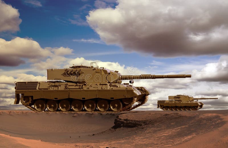 Desert Tanks stock image. Image of fighting, european - 3668633