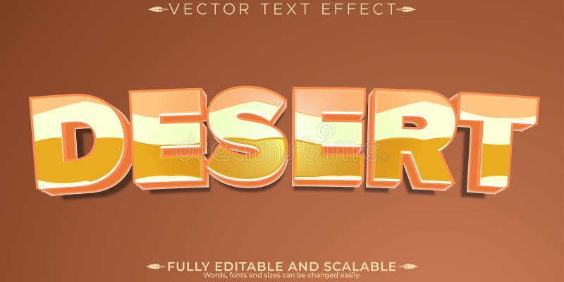 Desert Text Effect, Editable Egypt and Sandy Customizable Font Style ...