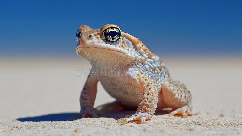 Desert Toad Sunbathing, Sandy Dune Background, Wildlife Photography ...