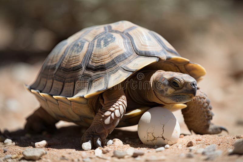 Desert Tortoise Emerging from Its Shell for the First Time Stock ...