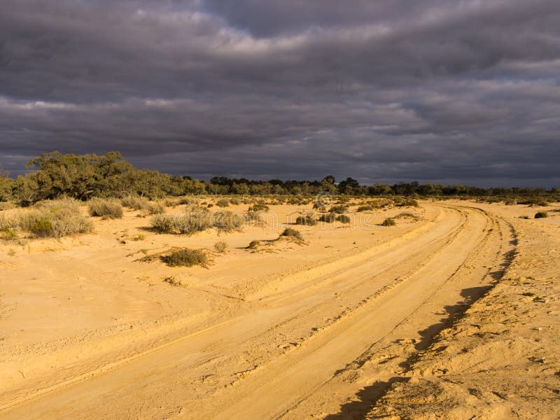 Desert Track stock photo. Image of sand, storm, nature - 28852882