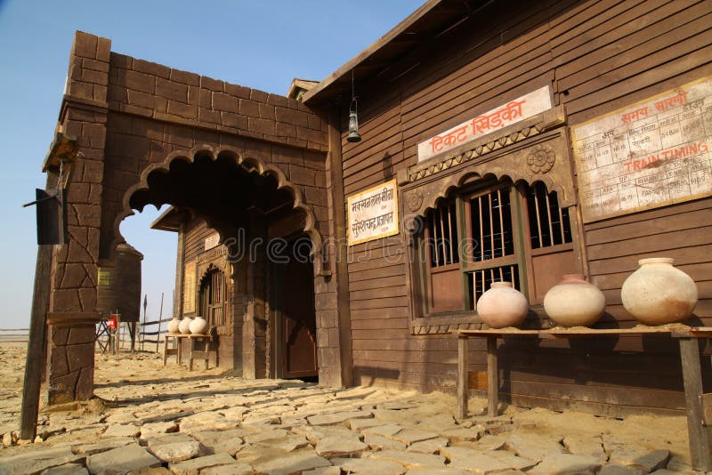 Desert Train Station of Rajasthan Stock Photo - Image of area, deserted ...
