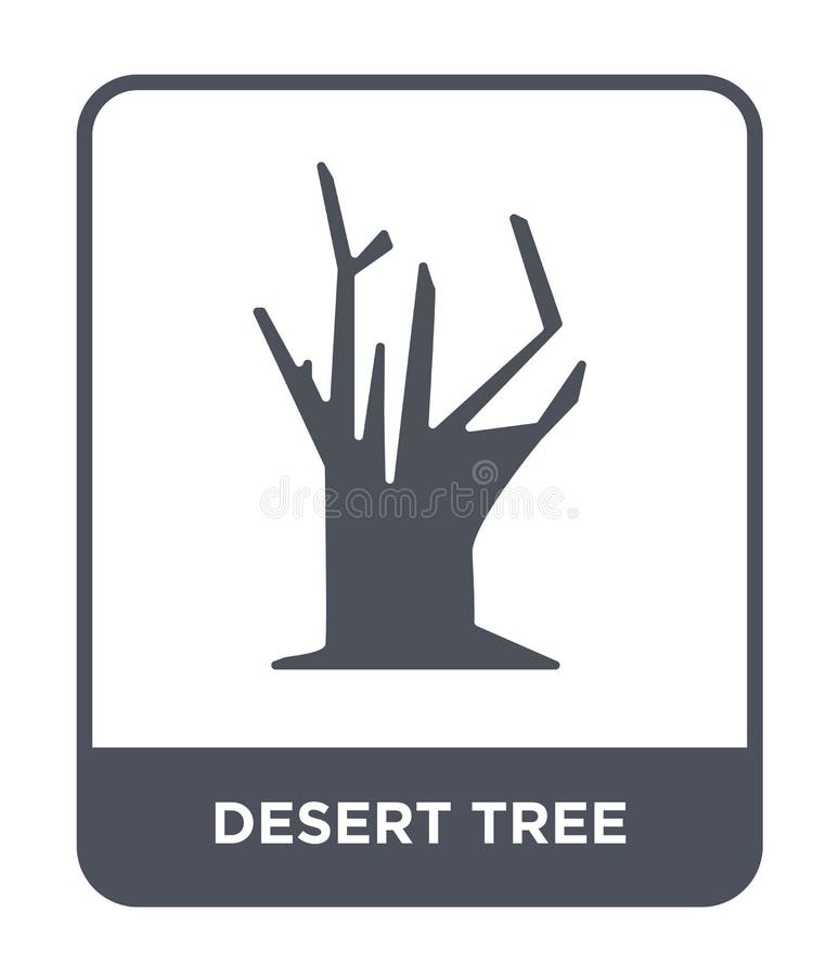 Desert Tree Icon in Trendy Design Style. Desert Tree Icon Isolated on ...