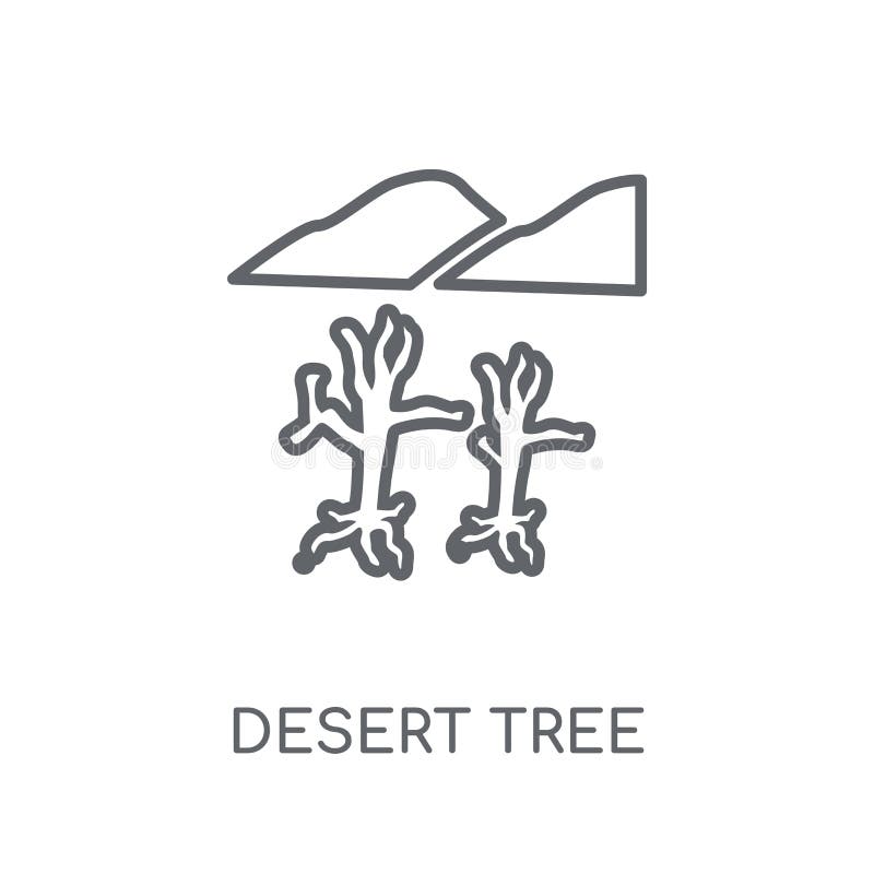 Desert Tree Linear Icon. Modern Outline Desert Tree Logo Concept Stock ...