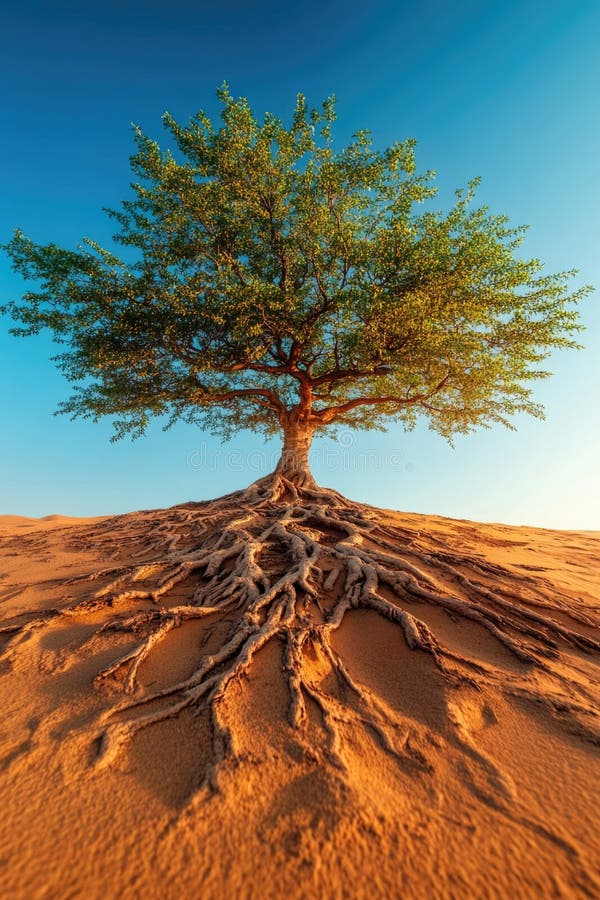 Desert Tree stock image. Image of isolated, lonely, sandy - 379379001