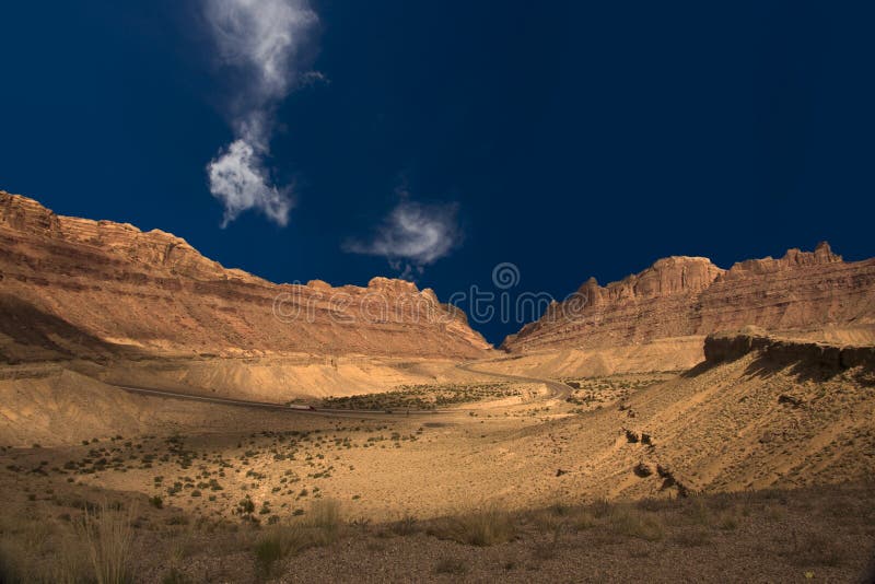 Desert Valley stock image. Image of cloud, nature, geological - 16429665