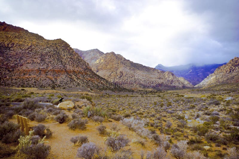 Desert Valley. stock photo. Image of cloudy, cloud, yellow - 22949700