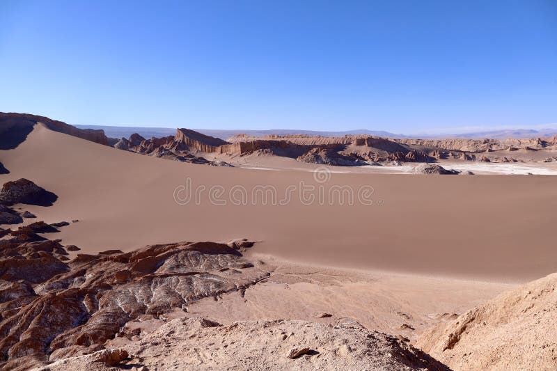 Desert Valley, with an Arid Sandy Terrain Stock Photo - Image of nature ...