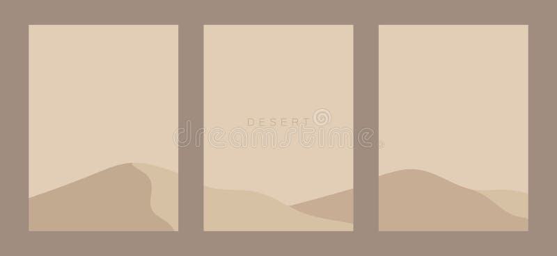 Desert Vector. Desert Flyer Template. Desert Wall Art Design. Editable ...