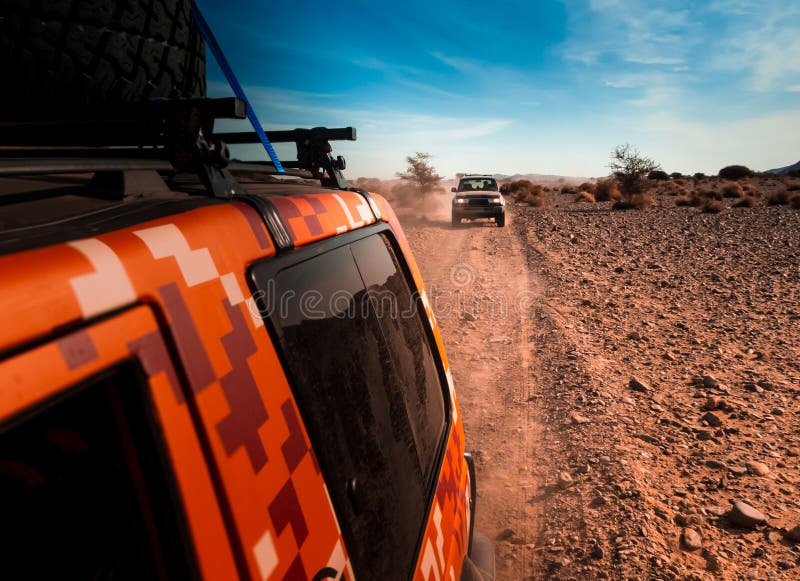 Through the Desert in a 4x4 Vehicle Stock Photo - Image of challenge ...