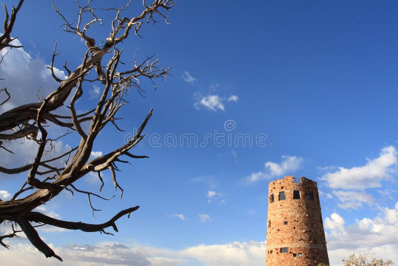 Desert view watch tower stock image. Image of rocks, park - 7367877