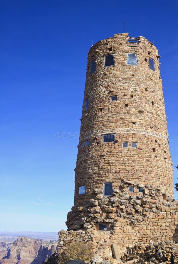 Desert View Watchtower in Winter Stock Image - Image of landscape, park ...