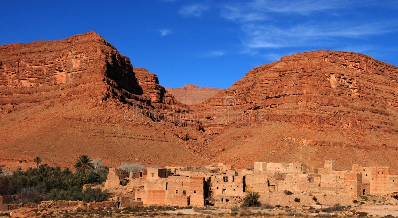 Desert Village Africa stock image. Image of africa, gorges - 6664253