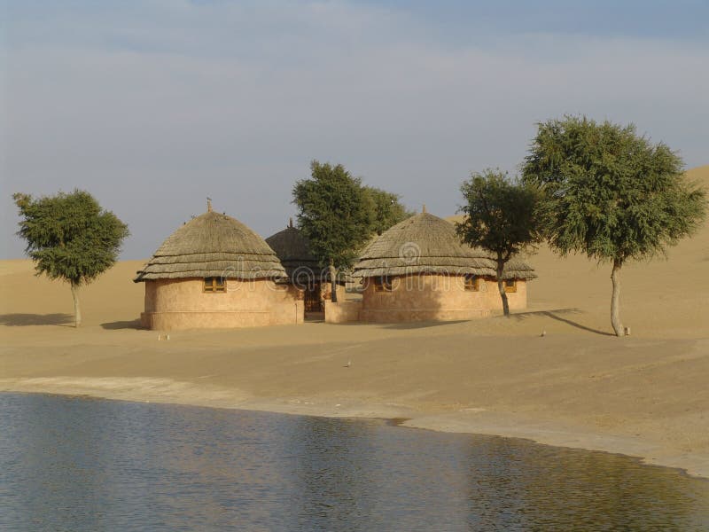 Desert Village, Rajasthan, India Stock Photo - Image of dunes, jaipur ...