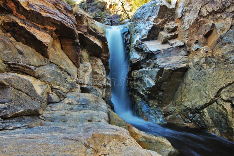 Desert Waterfall stock image. Image of rocks, hiking - 48541505
