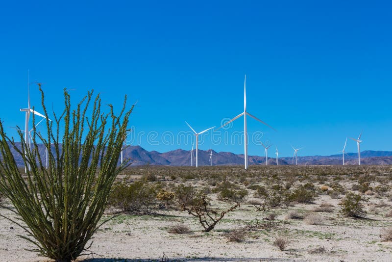 Desert Wind Farm stock photo. Image of wind, propeller - 49069932