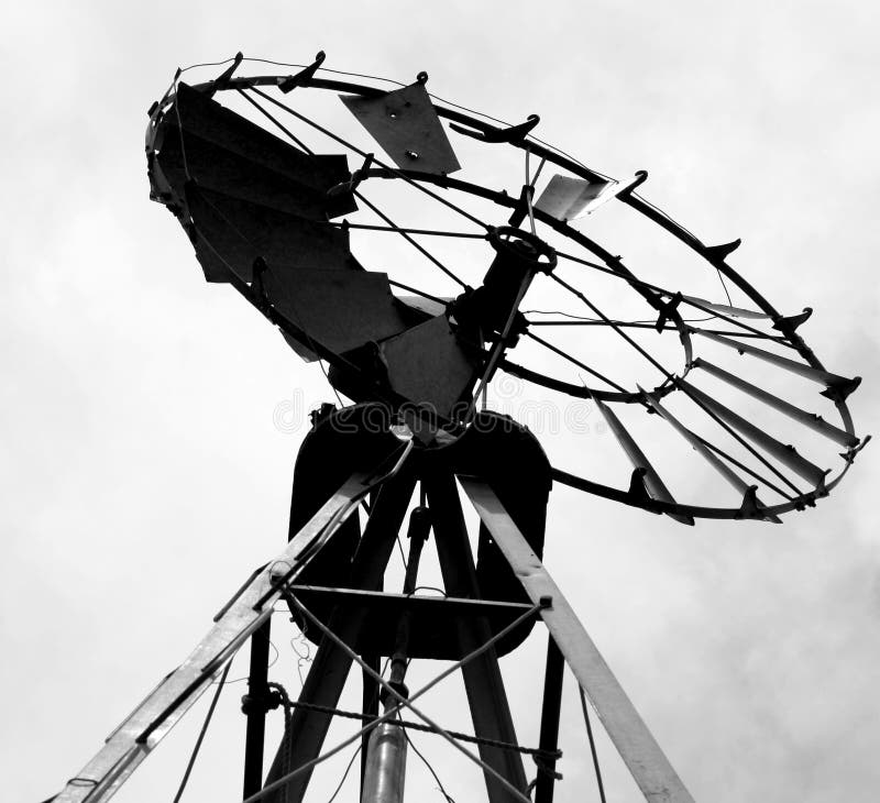Desert windmill stock photo. Image of falling, white - 16441594