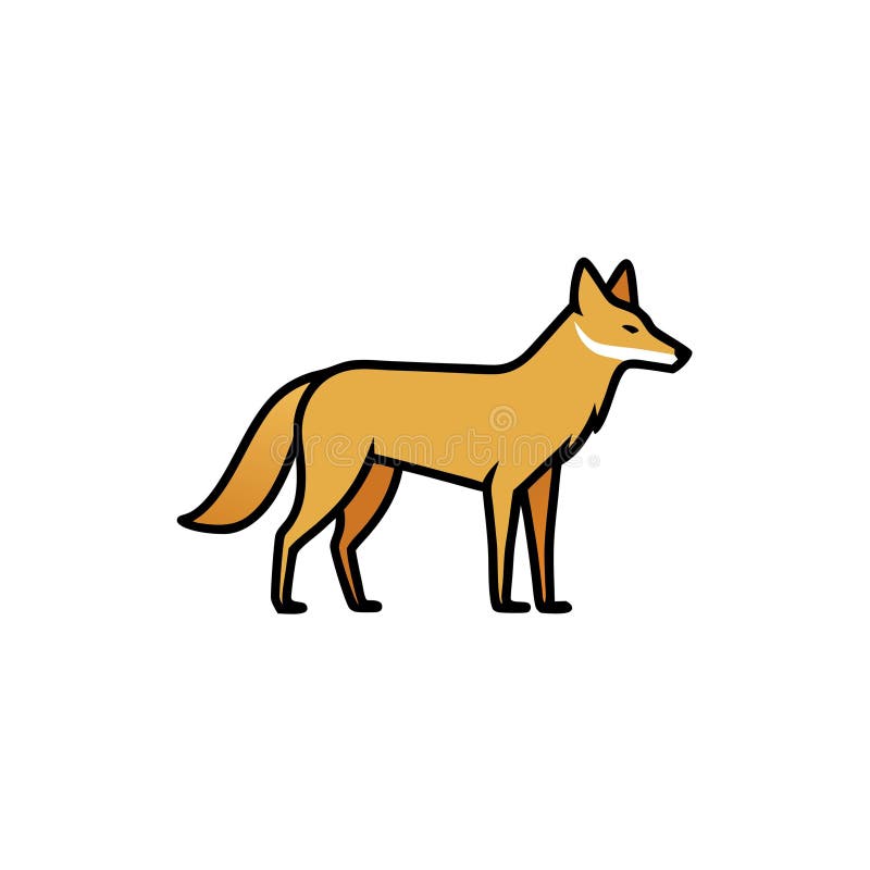 Desert Wolf Goes Icon Vector Stock Vector - Illustration of graphic ...