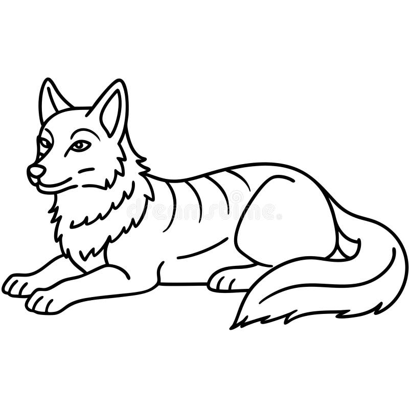 Desert Wolf Lies Icon Vector Stock Vector - Illustration of simple ...