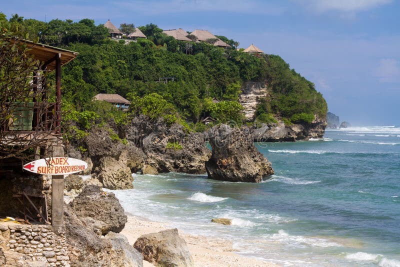 Deserted beach stock image. Image of beach, idyll, clouds - 31934357