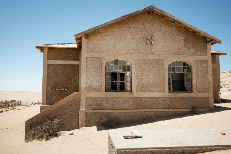 Deserted Building in an Old Desert Town Stock Image - Image of empty ...