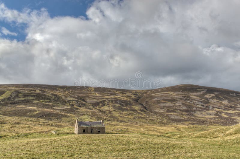 Deserted Cottage stock image. Image of clouds, hills - 28931495