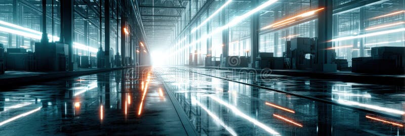 Futuristic Factory Shutdown Illustrating the Impact of Decoupling ...