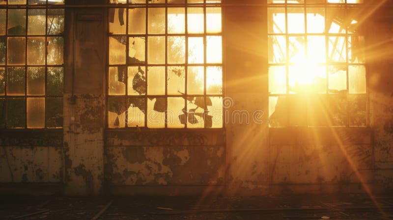 A Deserted Industrial Complex Its Rusted Metal Walls and Broken Windows ...