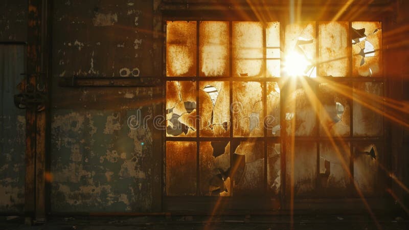 A Deserted Industrial Complex Its Rusted Metal Walls and Broken Windows ...