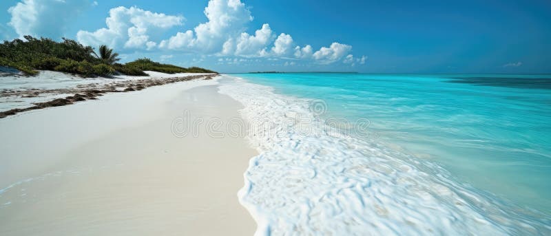 Deserted Paradise Pristine Beach with Powdery Sand and Azure Waters ...