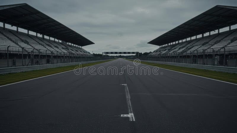Empty Race Track stock photo. Image of lines, architecture - 370424512