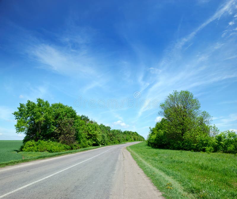 Deserted Road in the Remote Rural Areas Stock Image - Image of road ...