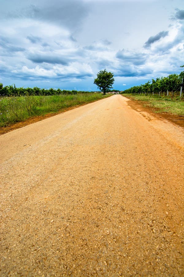 Deserted Road an Cloudy Sky. Stock Image - Image of field, freedom ...