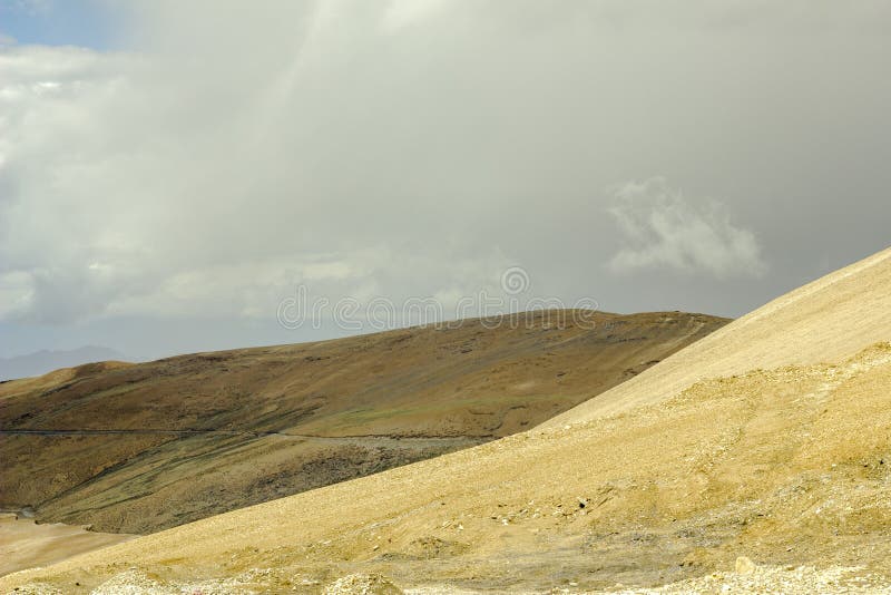 A Deserted Sandy Hill and a Heavy Sky Stock Image - Image of deserted ...