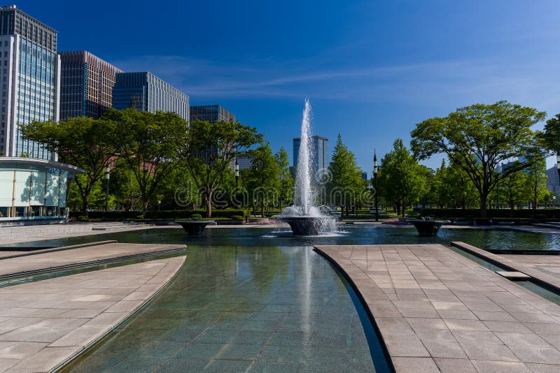 Deserted Squares in Central Tokyo during a Hot Summers Day Stock Photo ...