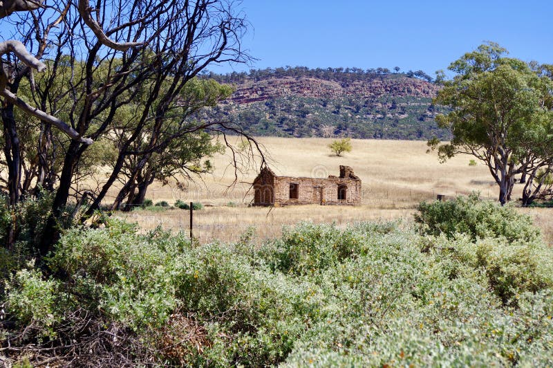 Deserted Stone Cottage South Australia Stock Photo - Image of historic ...