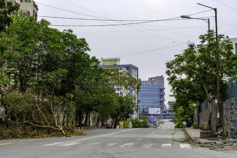 Deserted Streets India editorial photo. Image of modern - 184623881