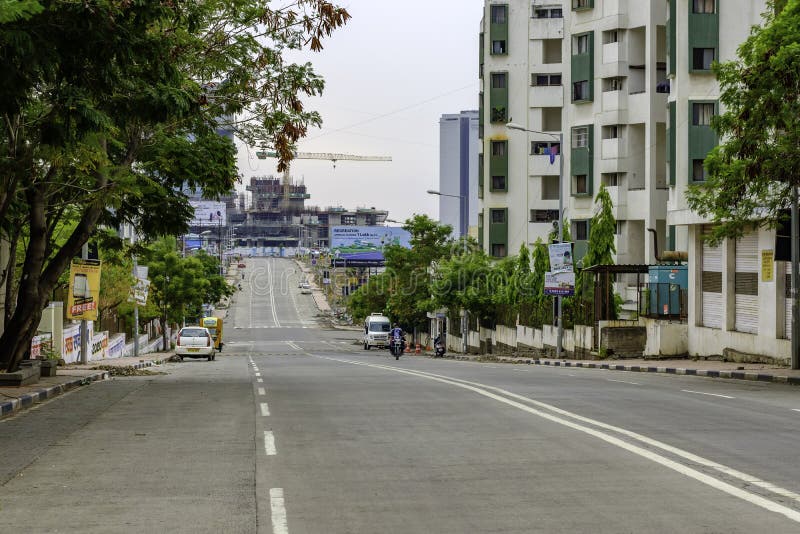 Deserted Streets India editorial stock photo. Image of roads - 184623898