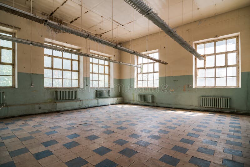 Empty Warehouse Office or Commercial Area, Industrial Background Stock ...