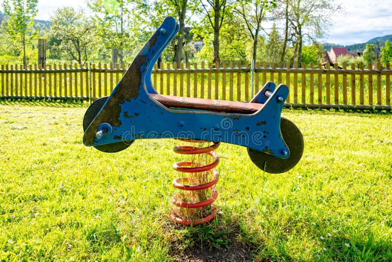 Deserted Wippel on the Children`s Playground Stock Image - Image of ...