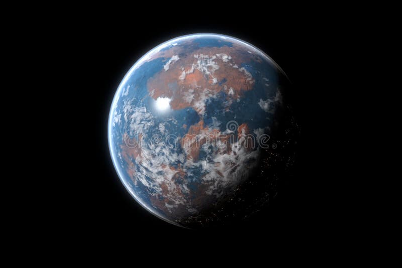 Beautiful Exoplanet, Part Of An Alien Binary Star System With A Red And ...