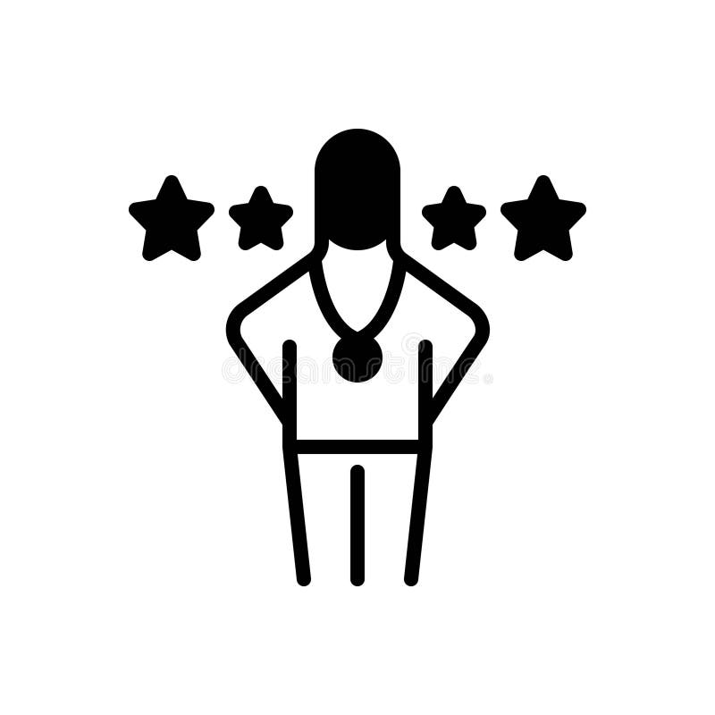 Black Solid Icon for Deserve, Able and Competent Stock Vector ...