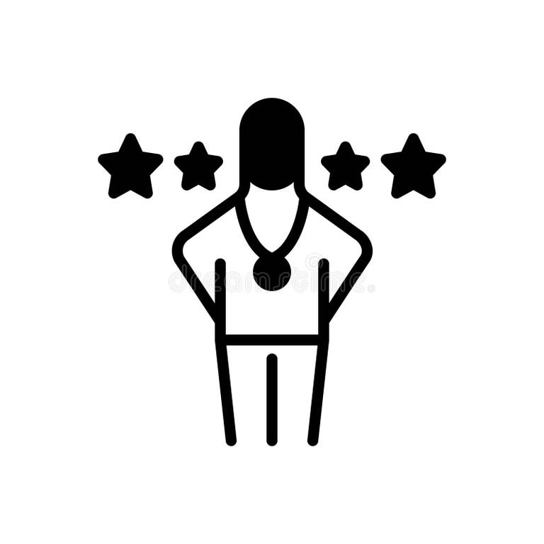 Black Solid Icon for Deserve, Able and Competent Stock Vector ...